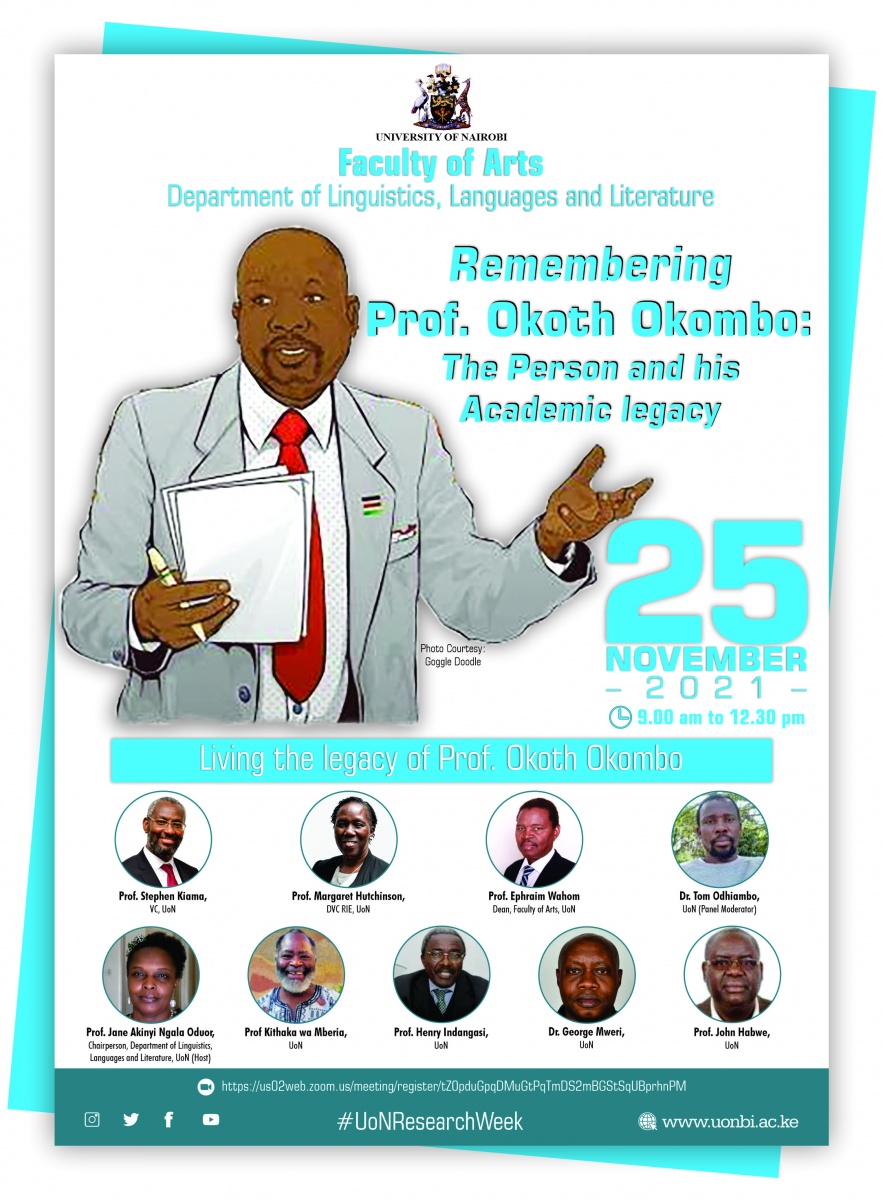 Remembering Prof. Okoth Okombo: The Person and his Academic Legacy ...